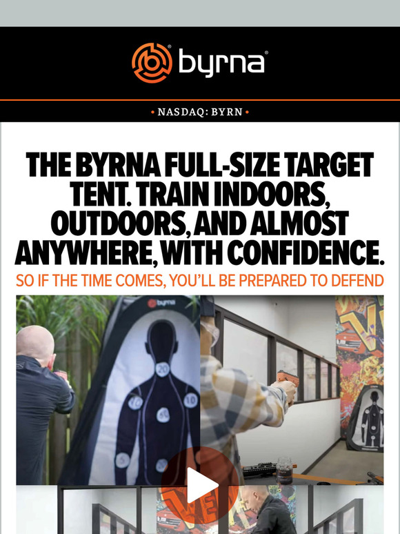 Byrna: WATCH - Train Anywhere with Byrna's Full-Sized Target Tent | Milled