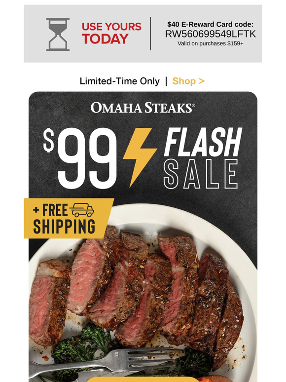 OmahaSteaks.com, Inc.: It’s a Flash Sale! $99 deals start now! | Milled