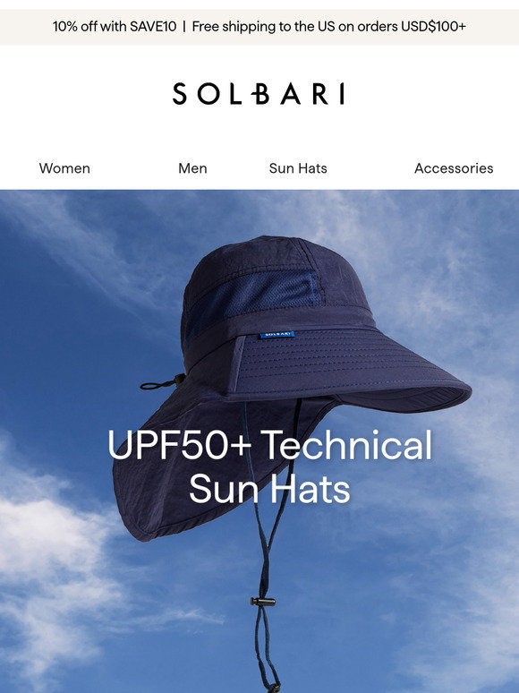 Solbari: High-tech UPF50+ sun hats | Milled