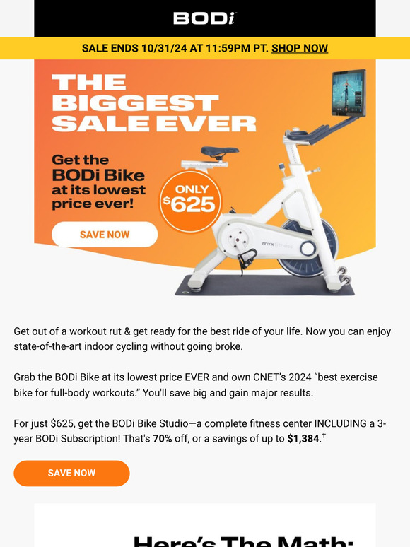 Beachbody: Sale alert! Get the BODi Bike Studio now for only $625! 🚨 ...