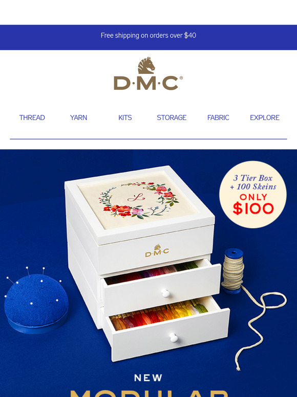 DMC: NEW 🪡 Modular Storage Box & 100 skeins | Milled