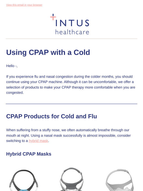 Intus Healthcare: Should you use your CPAP with a cold? ️ | Milled