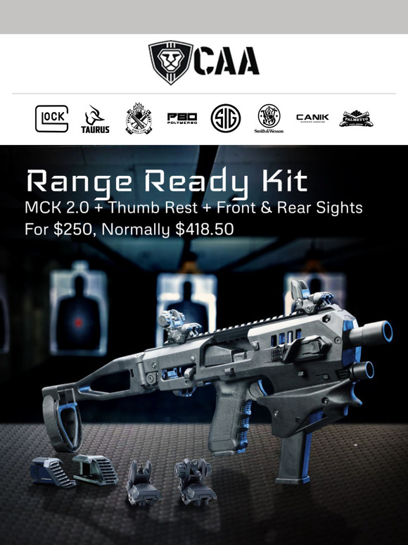 CAA: Range Ready Kit Is Back! MCK 2.0 + Thumb Rest + Sights For $250 ...