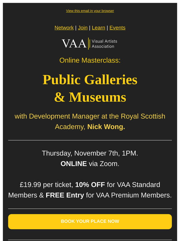 Visual Artists Association: Artist Opportunities with Public Galleries ...
