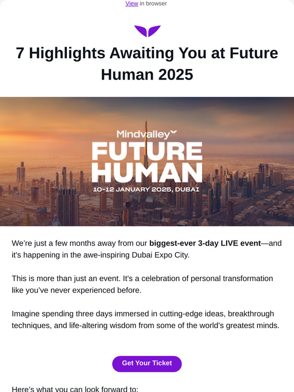 Mindvalley: 7 Reasons You’ll Never Forget Future Human 2025 | Milled