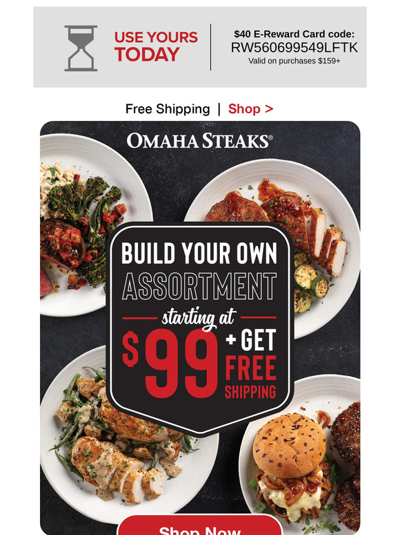 OmahaSteaks.com, Inc.: Build your own assortment starting at $99! | Milled