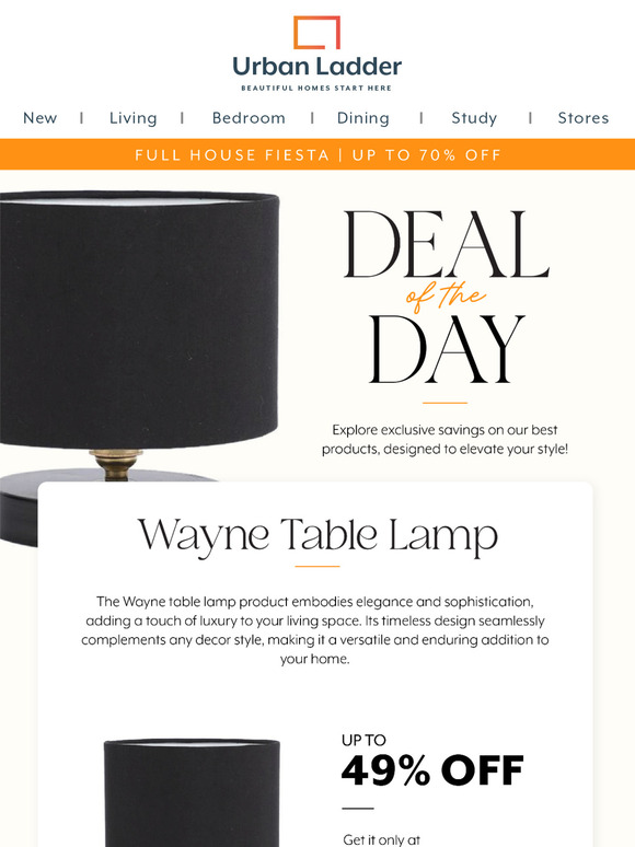 Urban Ladder: Deal of the Week: Wayne Table Lamp | Milled