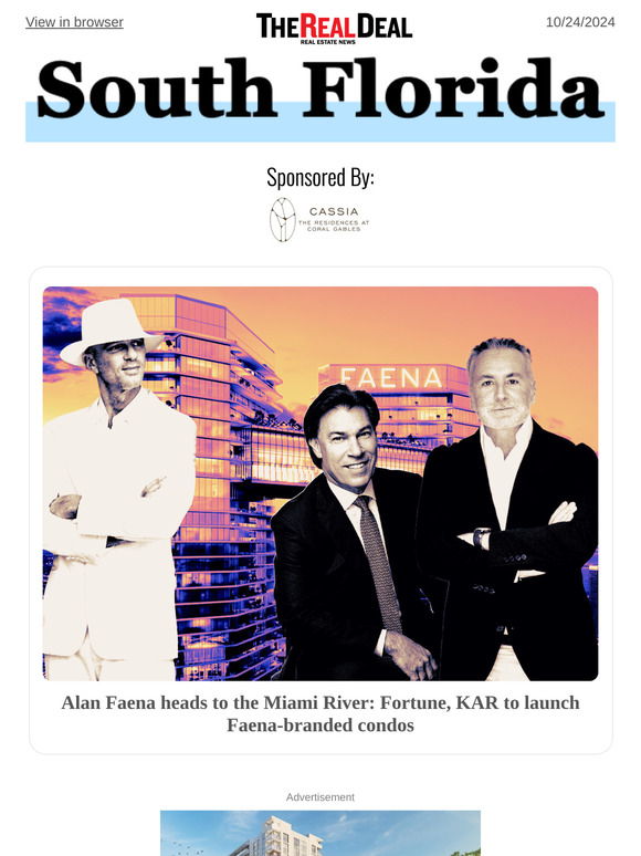 The Real Deal: Fortune, KAR to launch Faena-branded condos; Billy Joel ...