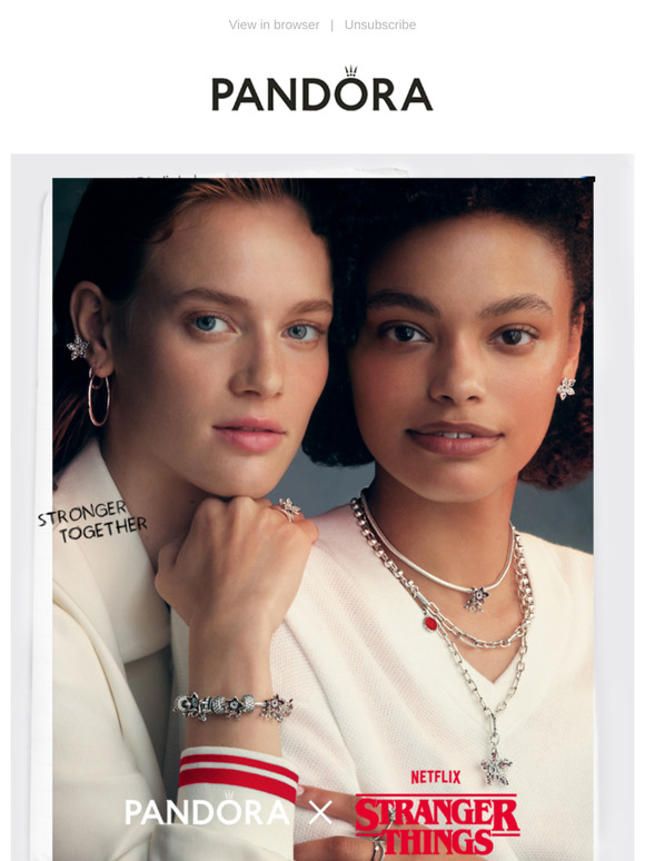 Pandora: —, it's here: Pandora x Netflix Stranger Things | Milled