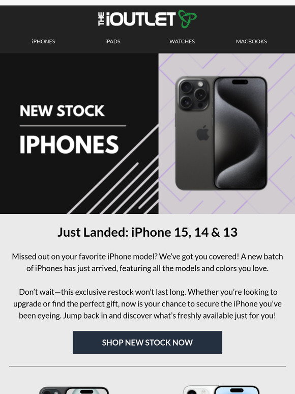 The Ioutlet: New iPhone Stock Just Landed! Get Yours Now 🎉 | Milled