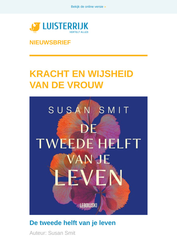 Luisterboeken: De tweede helft van je leven door Susan Smit | Jan Meeus over narco's in ...
