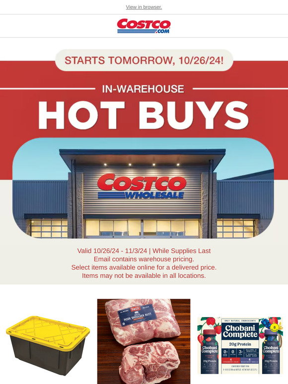 Costco: PREVIEW: In-Warehouse Hot Buys Start Tomorrow, 10/26/24! | Milled