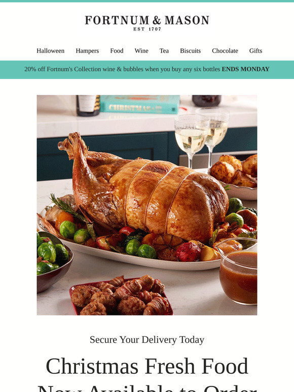 Fortnum & Mason: Christmas Fresh Food Slots Now Available | Milled