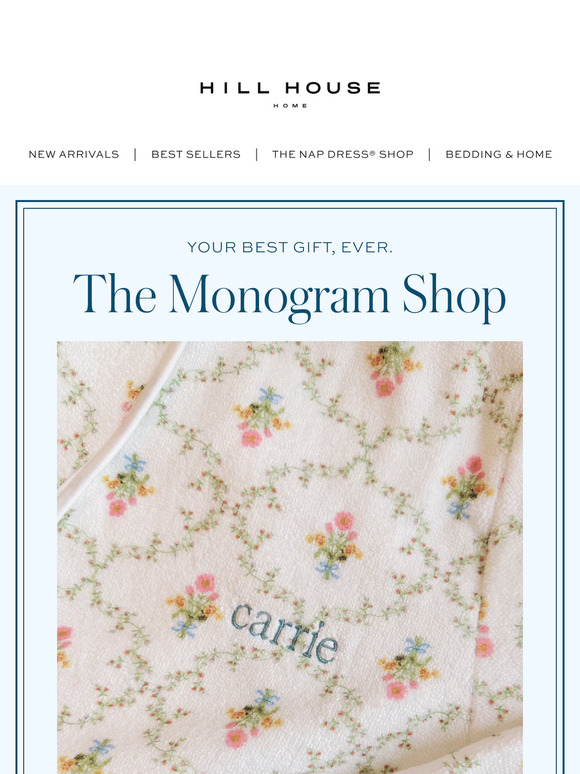 Hill House Home: Introducing: The Monogram Shop | Milled