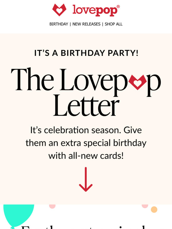 Lovepop Cards: 🥳 A birthday party in an email 🥳 | Milled