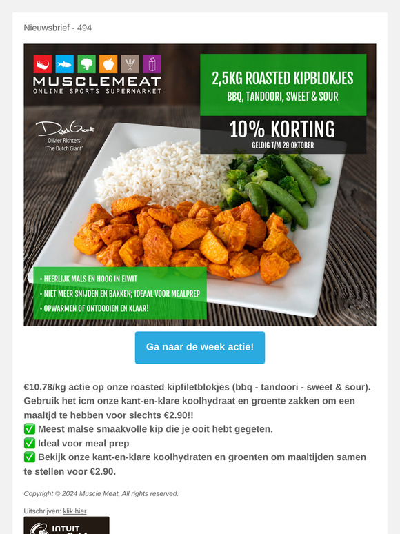 MuscleMeat.nl: -10% Roasted kipfiletblokjes actie (3 smaken) | Milled