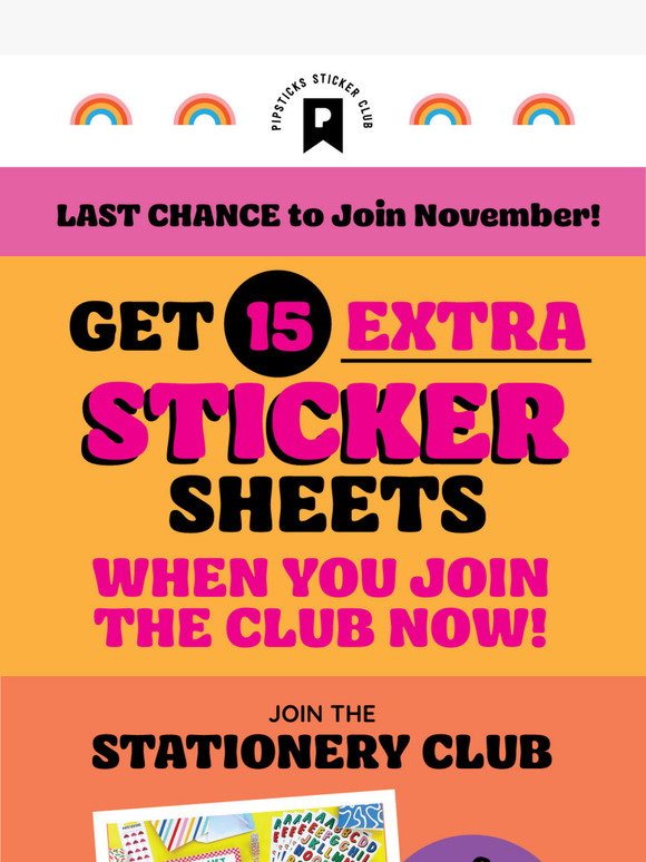 Pipsticks: 🍁15 Free Sticker Sheets 🍁 When You Join | Milled