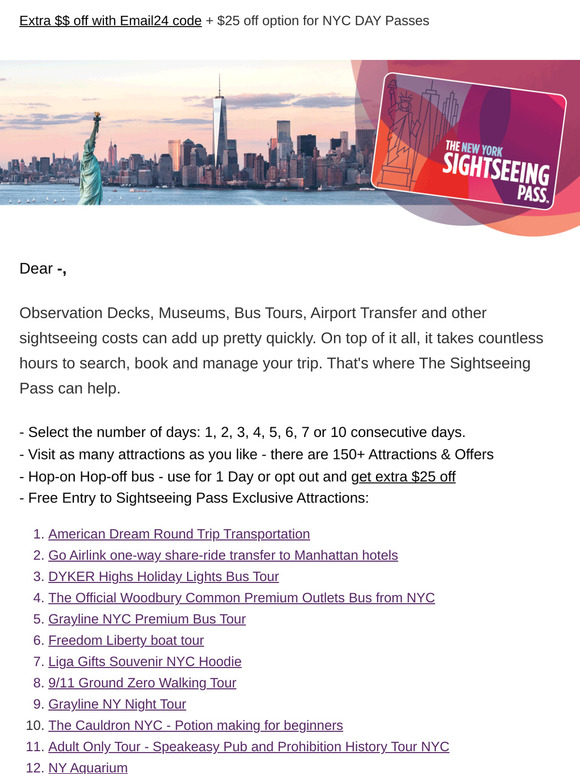 Sightseeing Pass: 🎃 Extra savings inside & exclusive attractions | Milled