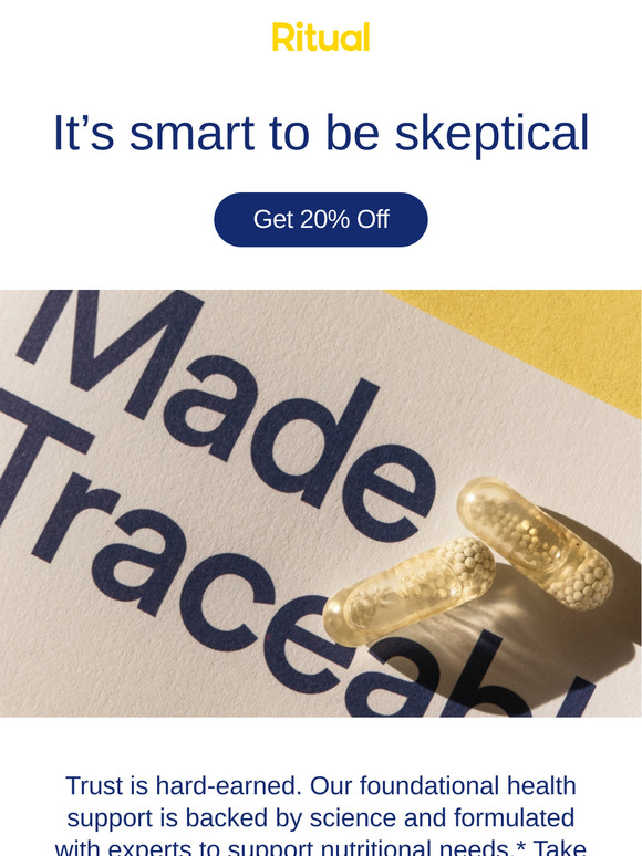 Ritual Email Newsletters: Shop Sales, Discounts, and Coupon Codes