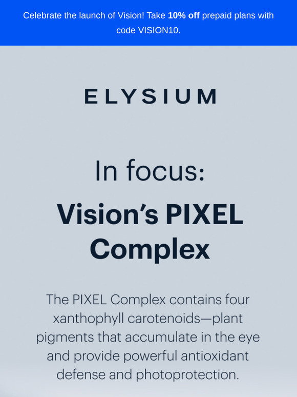 Elysium Health: What’s inside Vision? Take a look. | Milled