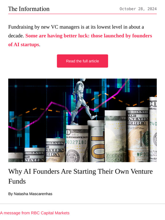 The Information: Exclusive: Founders Are Starting VC Funds Again—This ...
