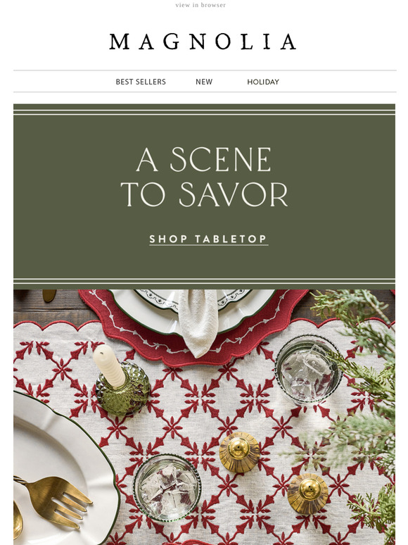 Magnolia Email Newsletters: Shop Sales, Discounts, and Coupon Codes