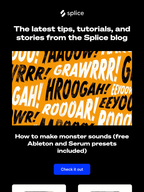 Splice: Free spooky presets, a letter from our CEO, and Undertale. | Milled