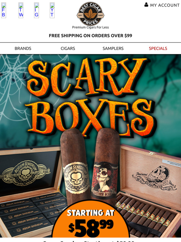 Best Cigar Prices: 💀 Scary Smokes Starting at $58.99 - Tatuaje ...