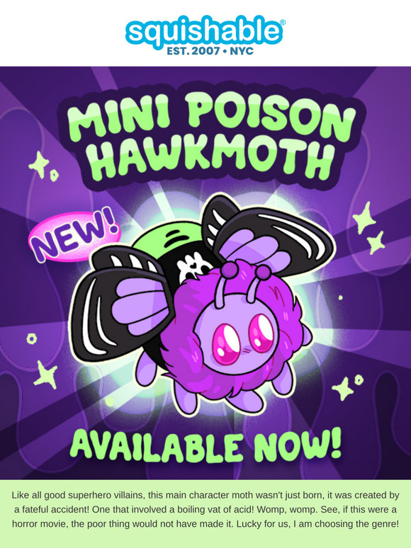 Squishable: The bug, the myth, the legend! The Mini Poison Hawkmoth ...