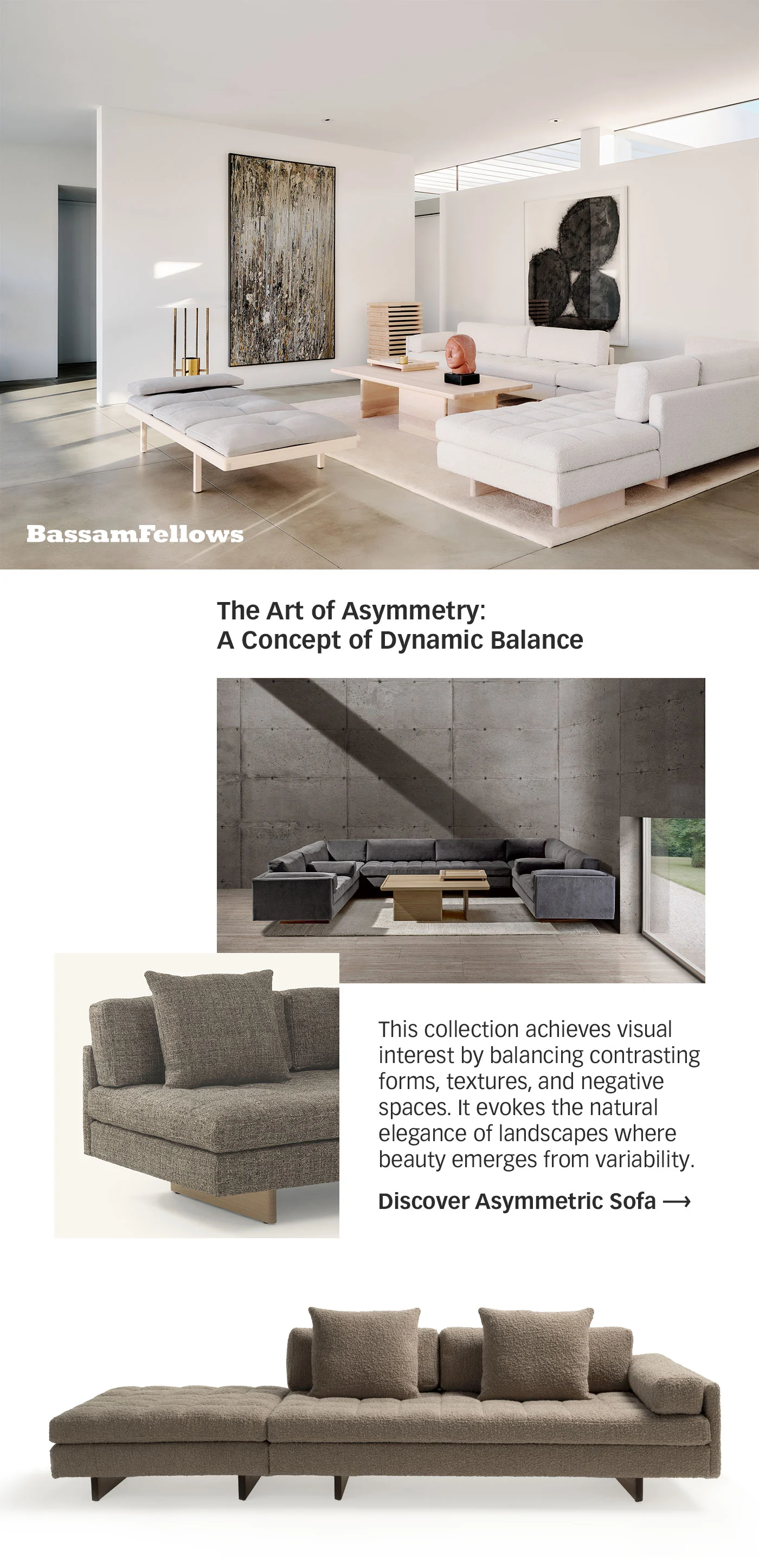 Archiproducts IT: Asymmetric Sofa Collection: modular design, dynamic asymmetry, and luxurious ...