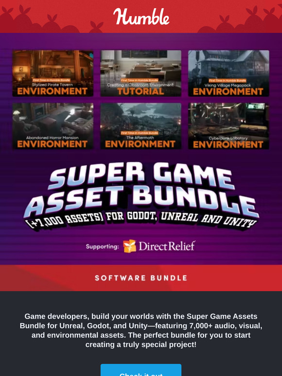 Humble Bundle: Create in Unreal, Godot, and Unity with the Super Game Assets Bundle | Milled
