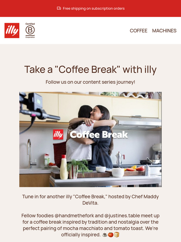 illy: Join Justine's Table for a Coffee Break ☕ | Milled
