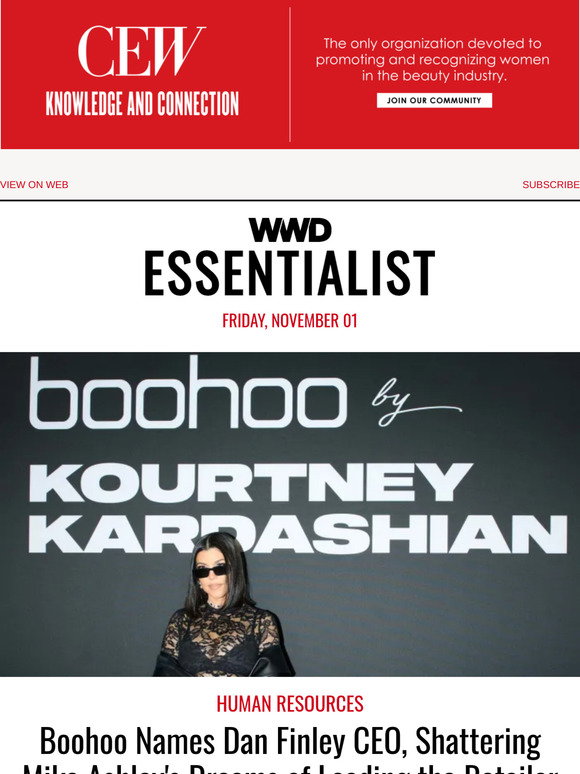 Women's Wear Daily: Boohoo Names Dan Finley CEO; Actor Cooper Koch's ...