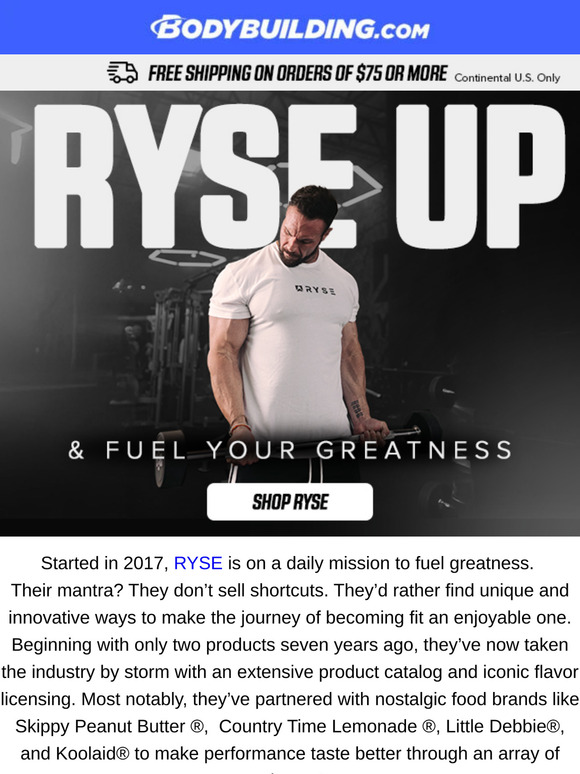 Bodybuilding.com: 💪RYSE: The Premium Supplement Brand You’ve Been ...