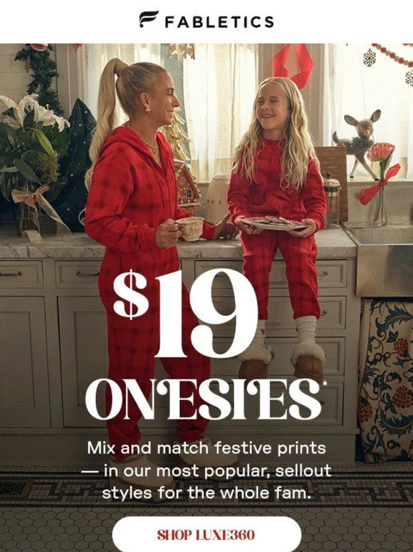 Fabletics: Cozy up in $19 Onesies | Milled