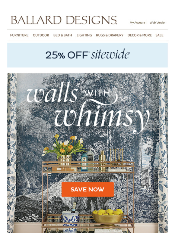 Ballard Designs: Now unrolling the chicest wallpapers | Milled