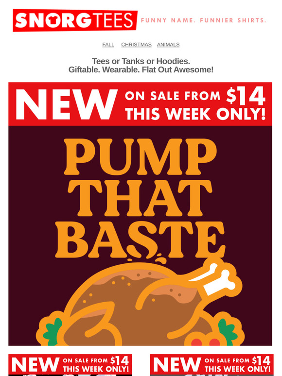 Snorg Tees: New Shirts - Hippo, Pluto, and Turkey 🦃 | Milled