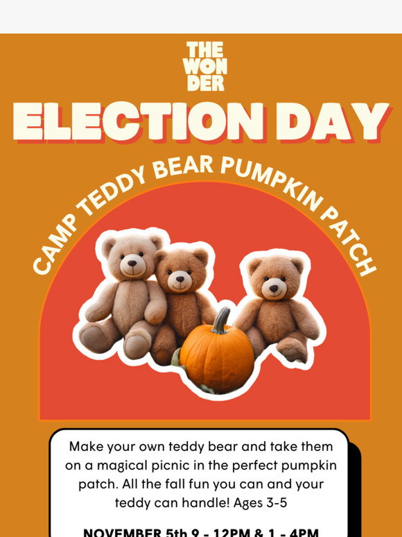 The Wonder: 🇺🇸 Last call for Election Day camp! 🇺🇸 | Milled