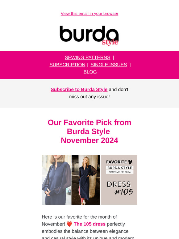 BurdaStyle: Our Favorite Pick from Burda Style November 2024 💝 | Milled