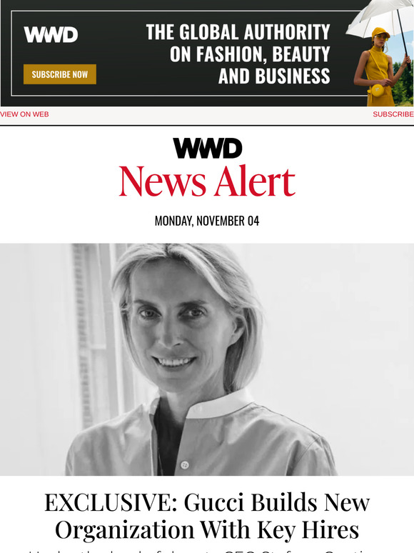 Women's Wear Daily: EXCLUSIVE: Gucci Builds New Organization With Key ...