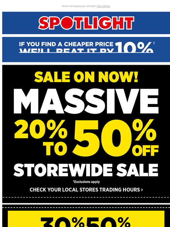 Spotlight: MASSIVE 20-50% OFF STOREWIDE Sale Still On | Rush in Now ...