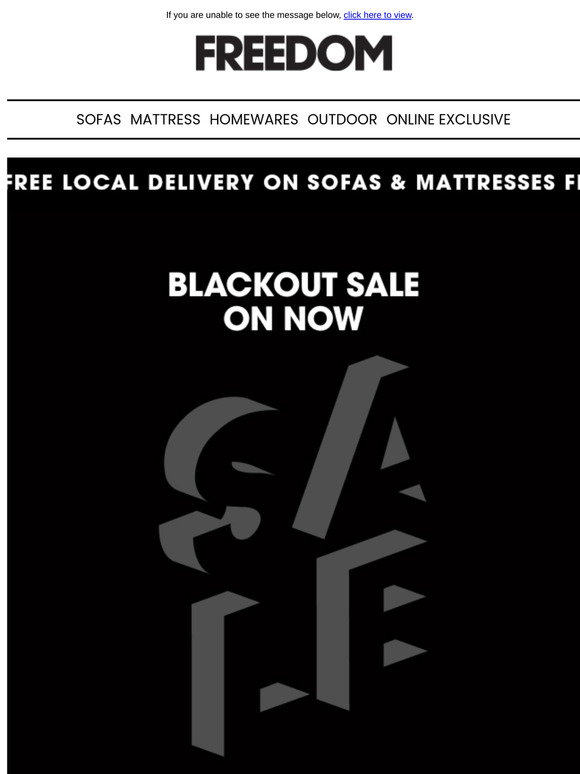 Freedom: BLACKOUT SALE STARTS NOW! | Milled