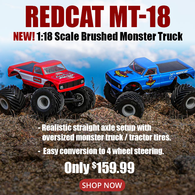 Tower Hobbies: Introducing the New Redcat MT-18 1/18 Scale Monster ...