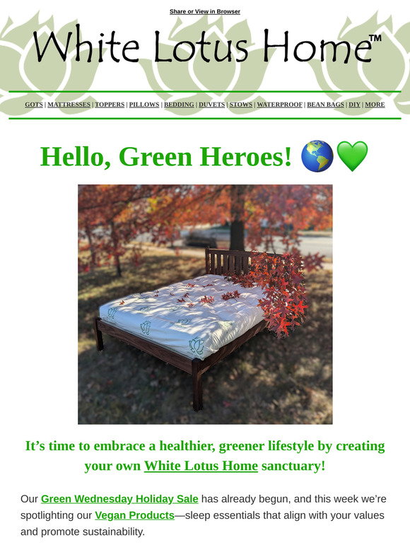 White Lotus Home: 🌿 Eat Healthy & Sleep Vegan – It's Green Wednesday at ...