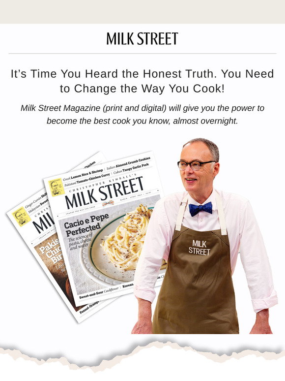 Milk Street Kitchen: You've Been Selected to Try Milk Street | Milled