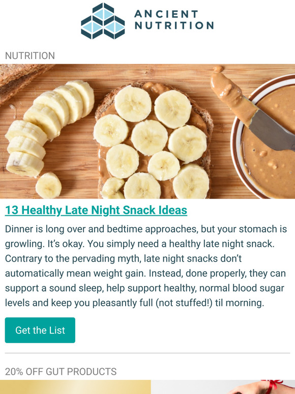 Dr. Axe: 13 Healthy Late Night Snack Ideas | Milled
