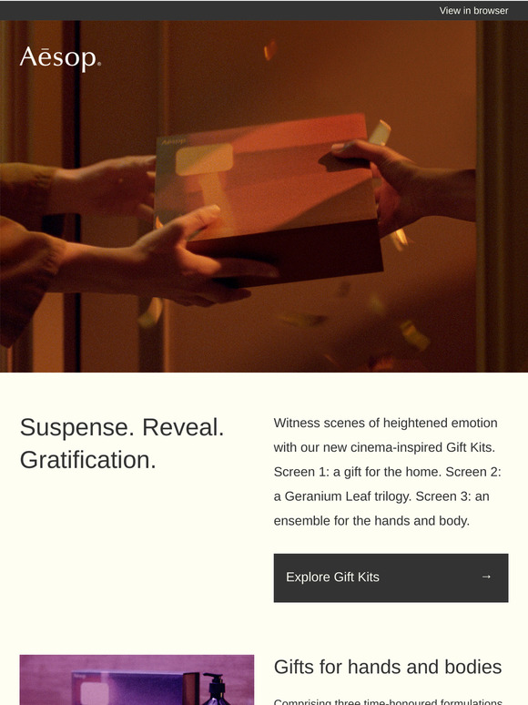 Aesop: Gifts for a whole cast of characters | Milled