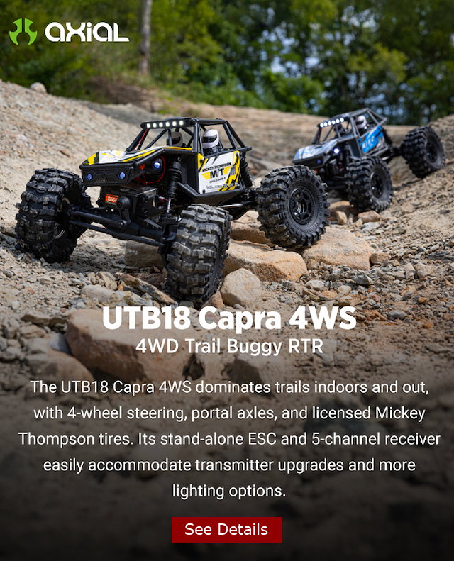 Tower Hobbies: New Release Axial Capra UTB18 4WS 4WD Trail Buggy RTR ...