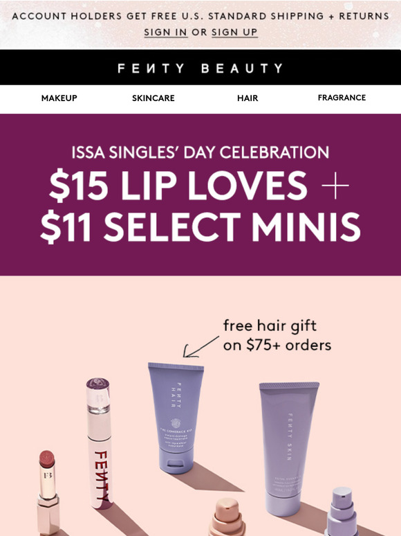 Fenty Beauty: $15 lip loves 💋 + $11 select minis inside | Milled