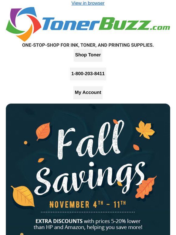 Toner Buzz: It’s Fall Y’all! Snag $70 Off Before It’s Gone! | Milled